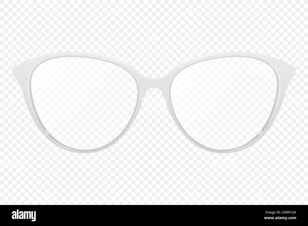 Vector 3d Realistic White Round Frame Glasses Isolated. Sunglasses ...