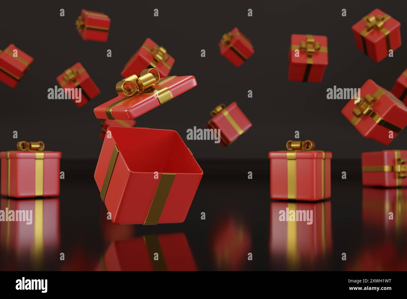 3d open gift box hi-res stock photography and images - Alamy