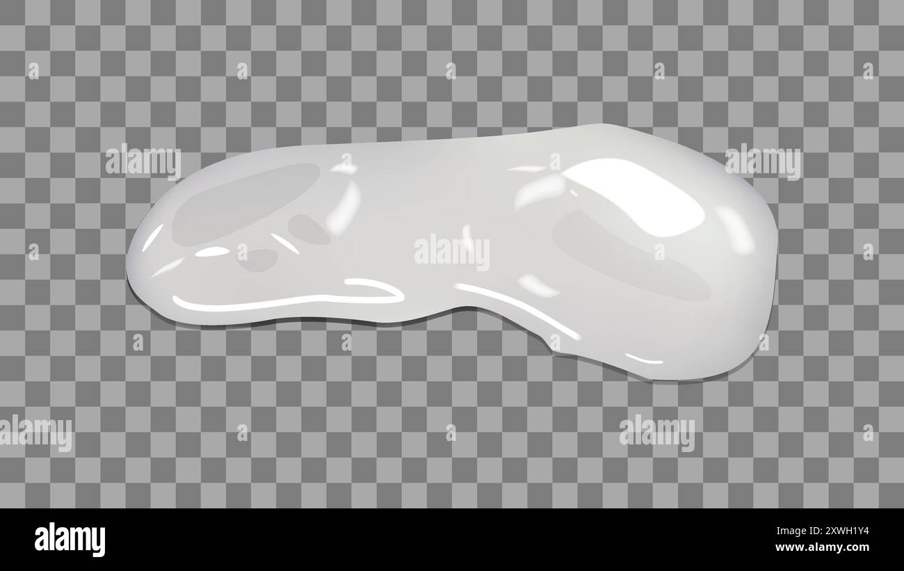Realistic cream texture. Smears of cream samples. Isolated white ...