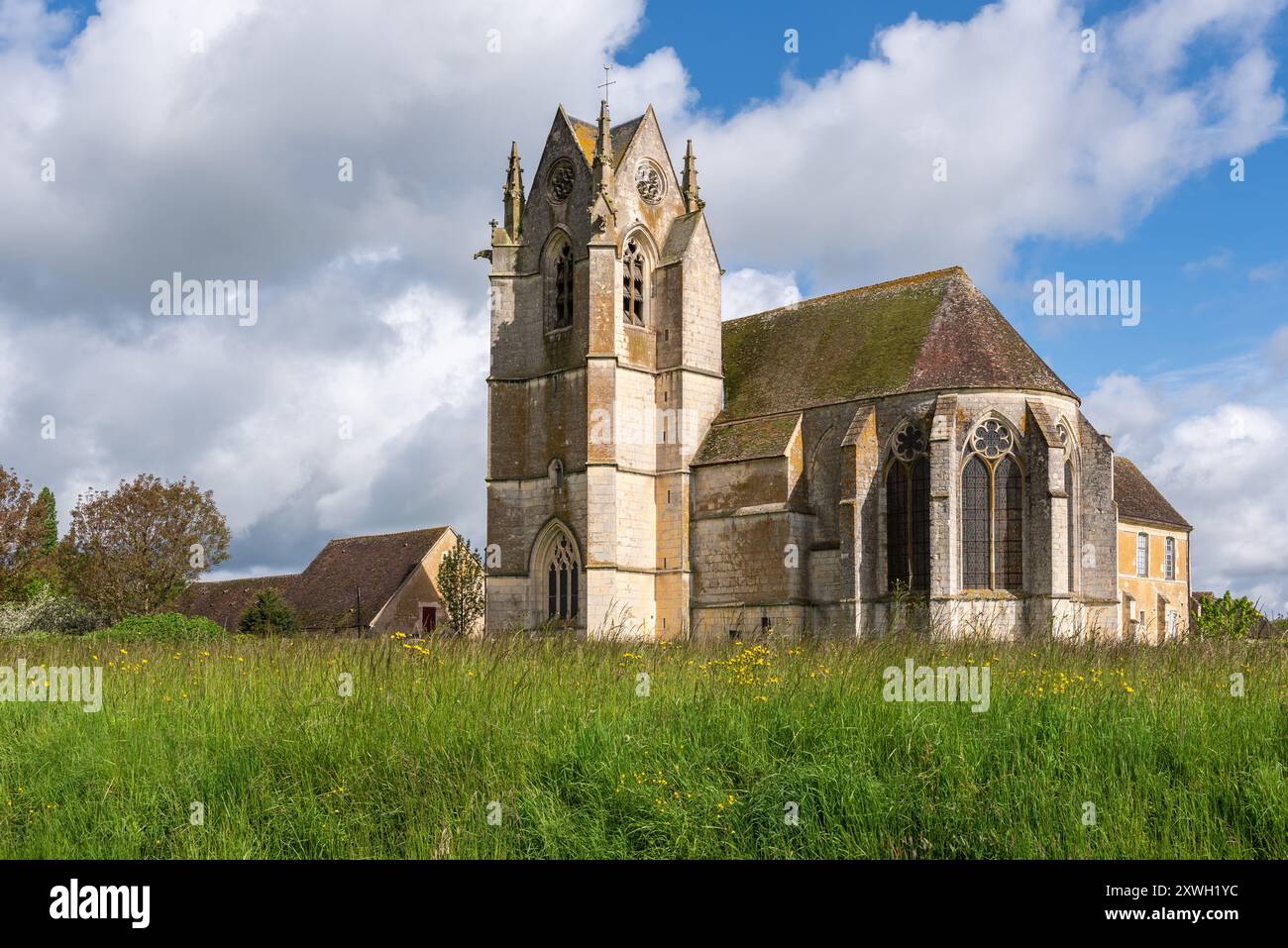 Former priory church of Sainte-Gauburge from the 13th century where the ...