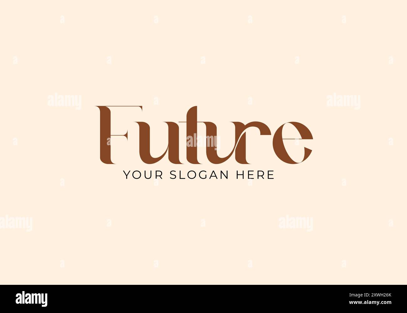Logo Typo word FUTURE logo design. Elegant, luxury, Yoga, Fitnes, Women ...