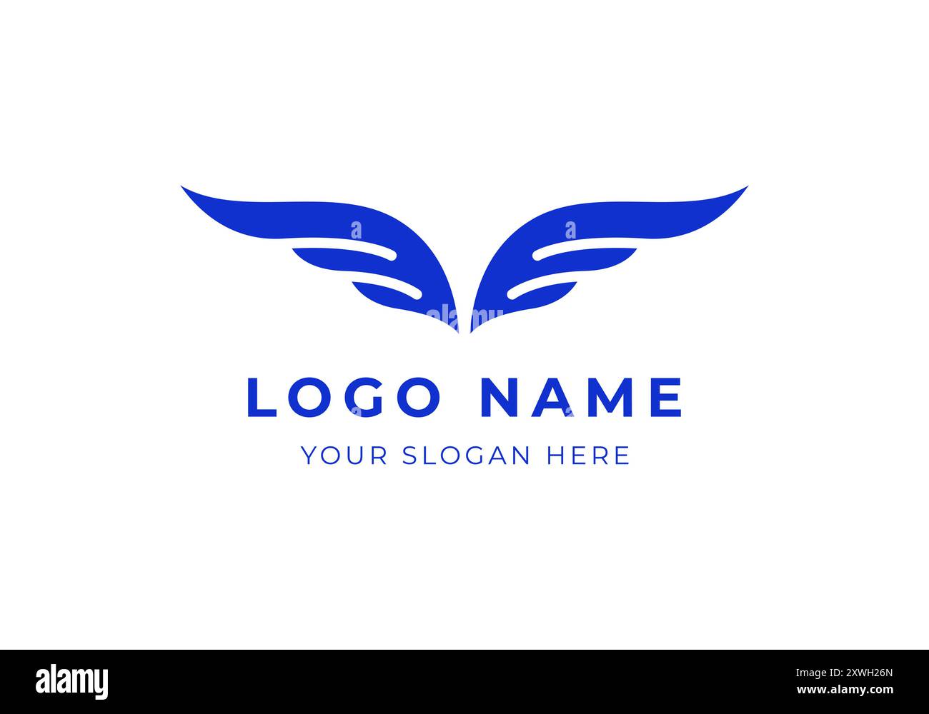 logo Wings. Modern, minimalist logo design. Editable color Stock Vector ...