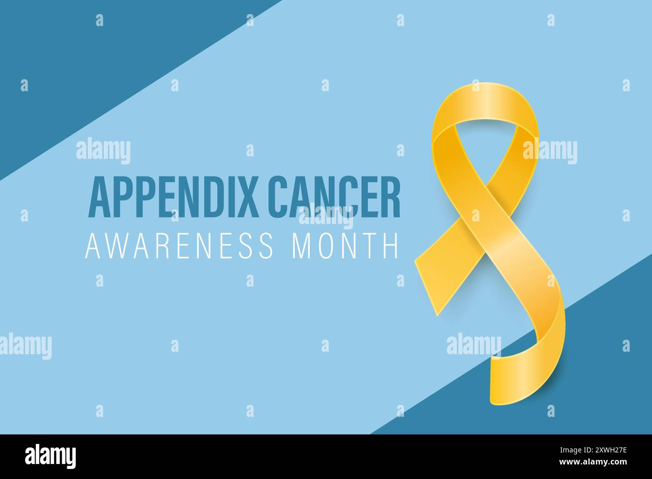 Appendix Cancer Awareness Month Banner, August. Card or Placard with ...