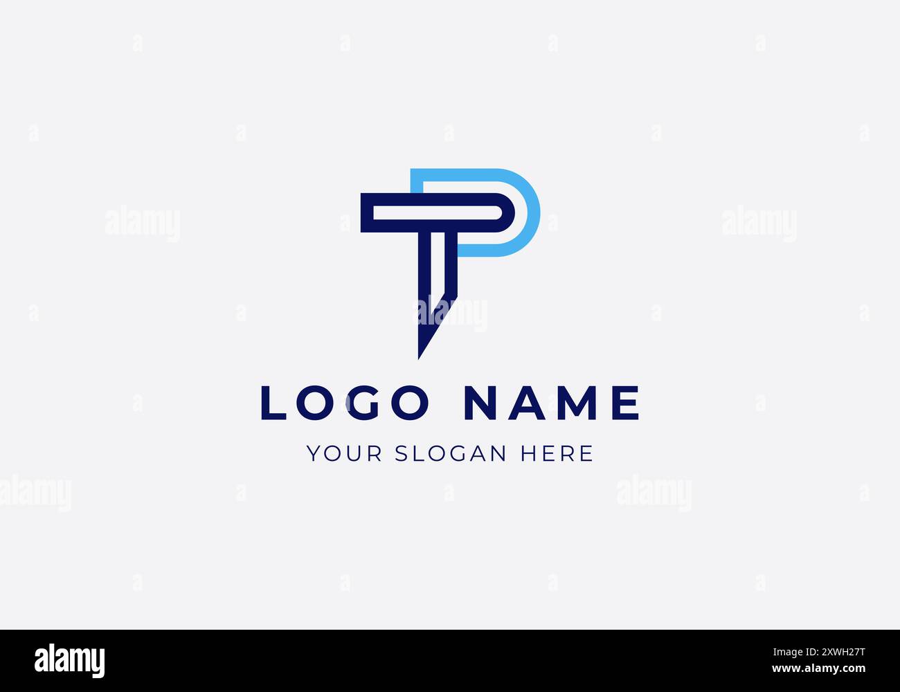 Logo letter TP. custom typography monogram bold logo design. Editable ...