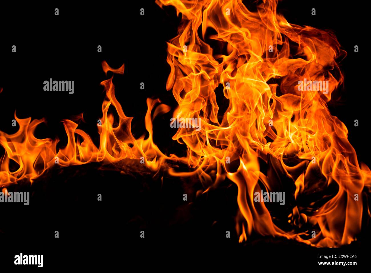 Fire flame texture for banner background. Burning fire lights. Burning ...