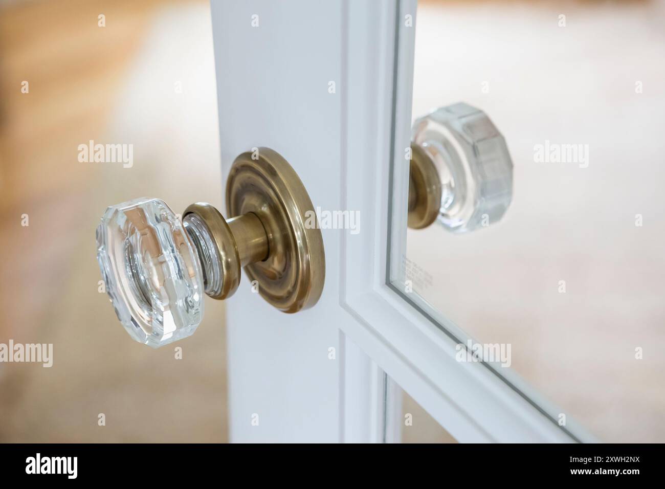 Close-ups of hardware - door knobs and drawer pulls from new home Stock Photo - Alamy