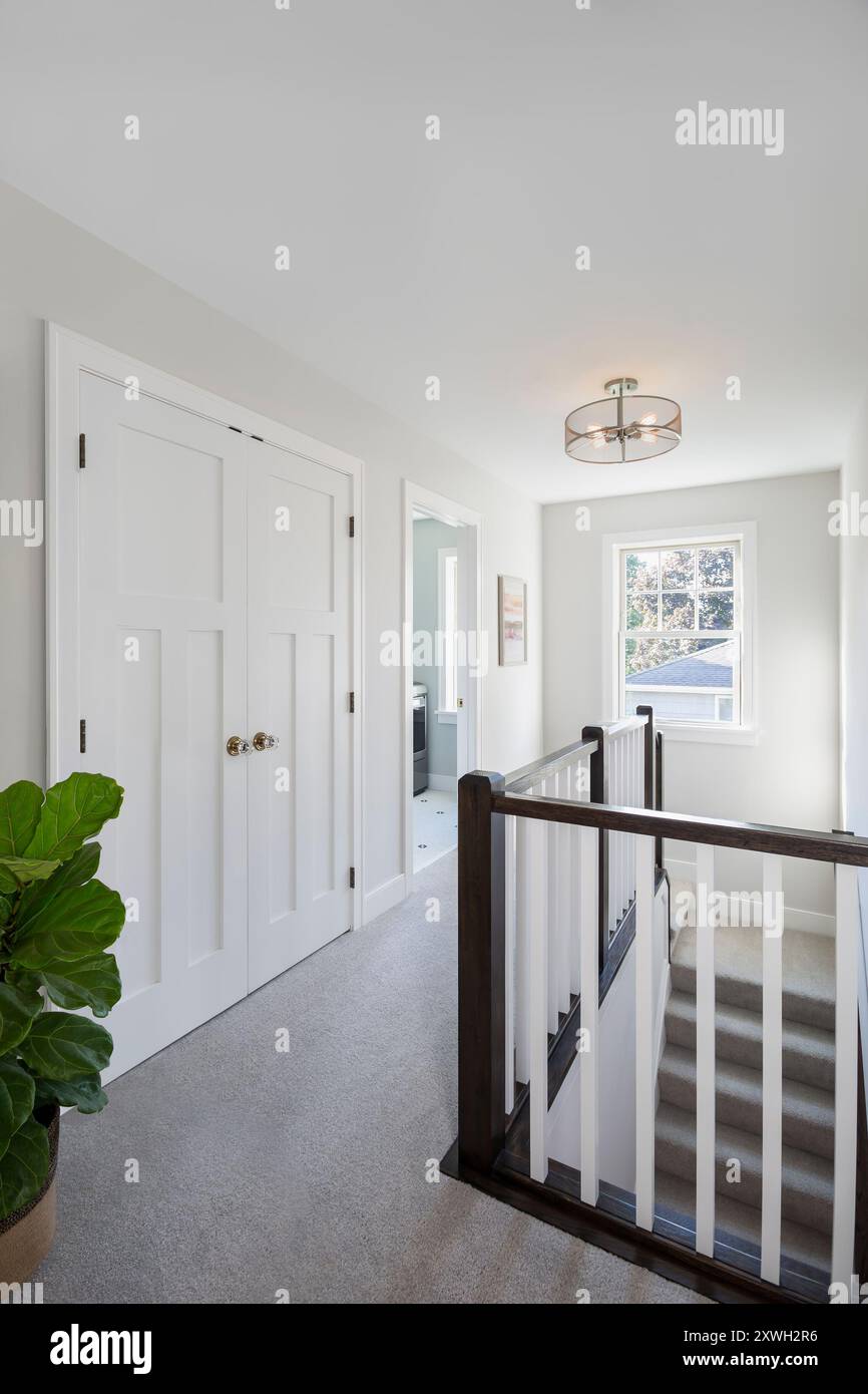 Peek into doorway of second floor laundry room hi-res stock photography and images - Alamy