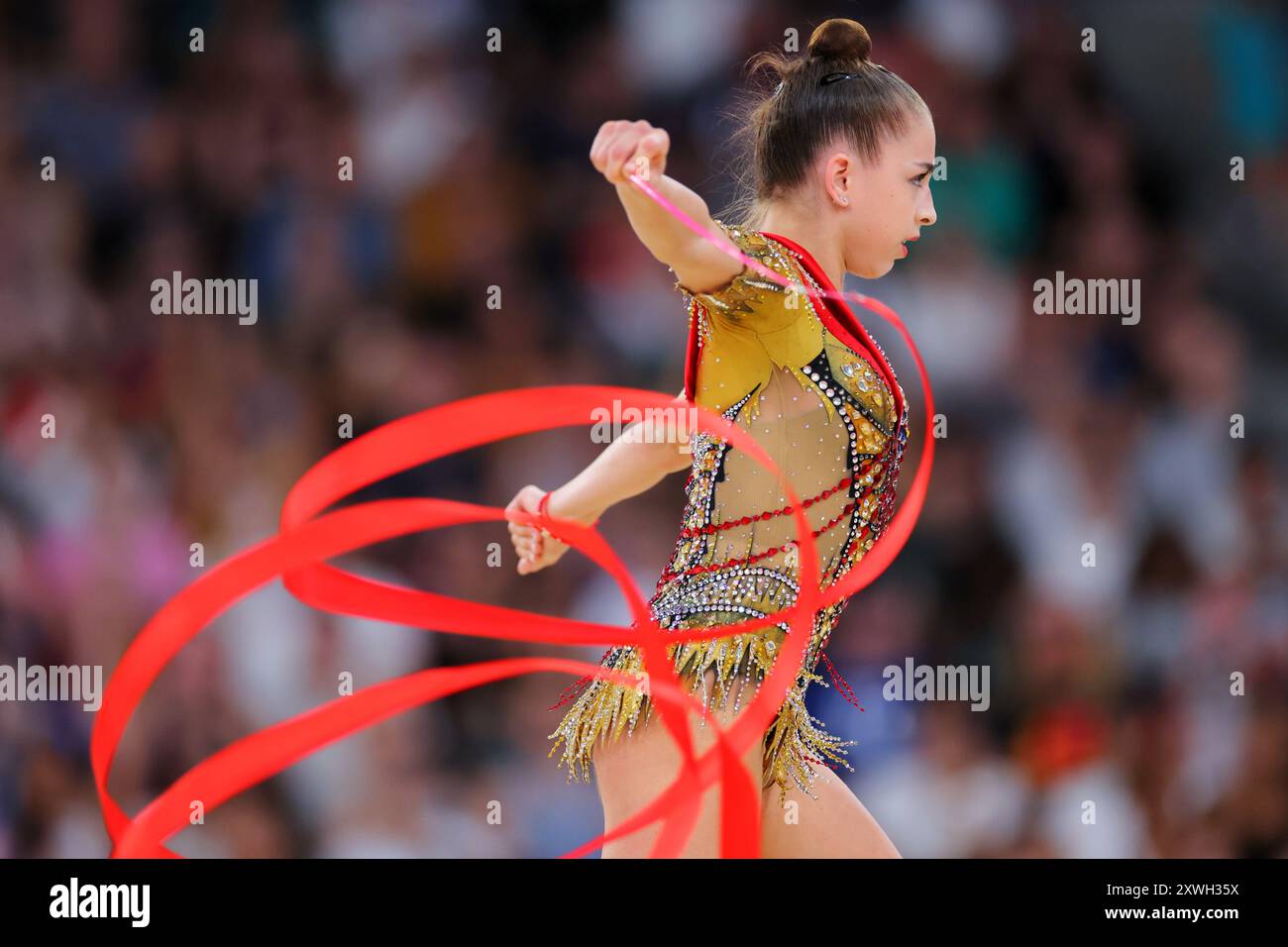 Paris, France. 8th Aug, 2024. Daria Atamanov (ISR) Rhythmic Gymnastics ...