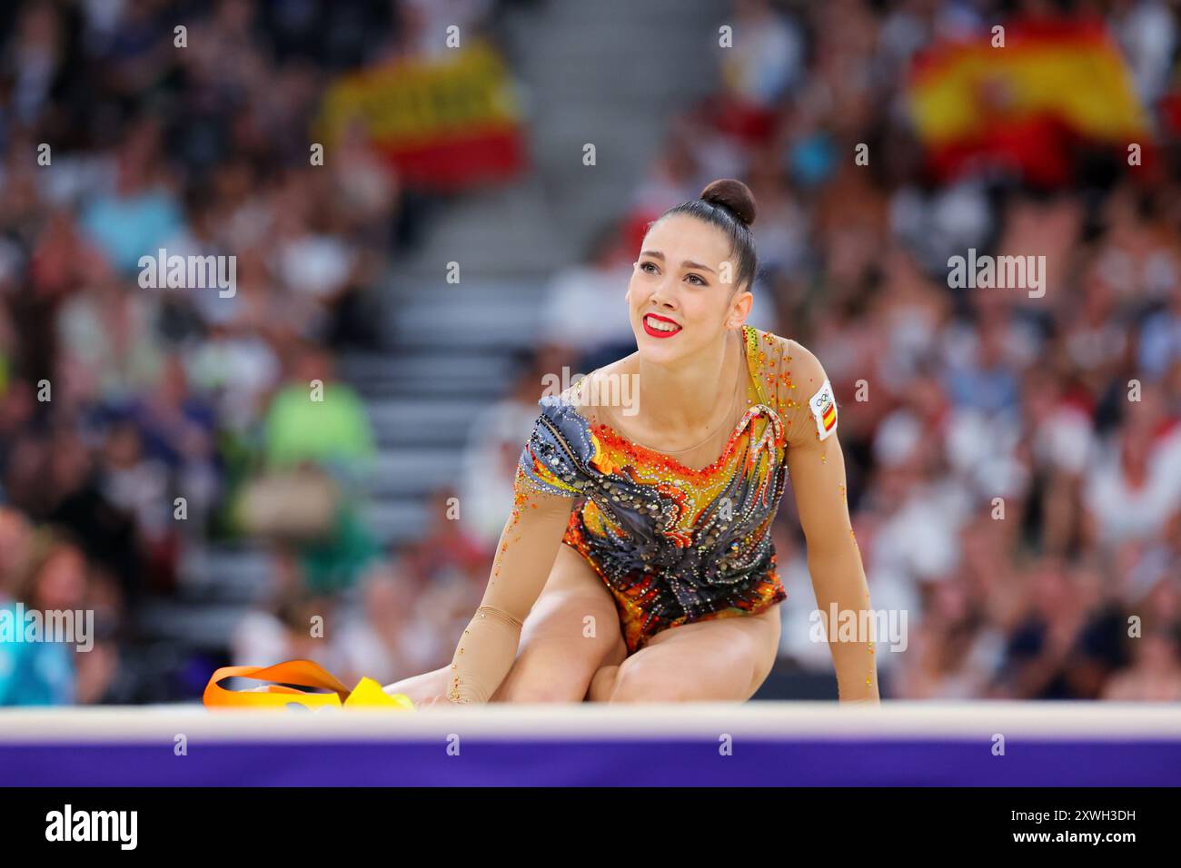 Paris, France. 8th Aug, 2024. Polina Berezina (ESP) Rhythmic Gymnastics ...