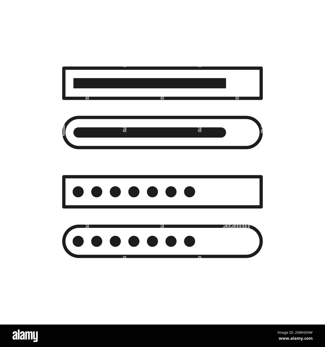Loading bar icons. Progress tracker symbols. Password input element ... Loading bar icons. Progress tracker symbols. Password input element ...