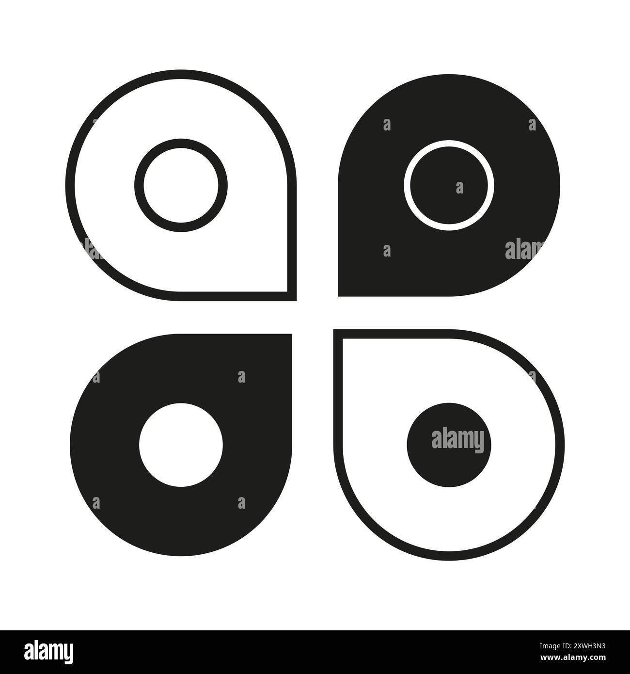 Four quadrants Stock Vector Images - Alamy