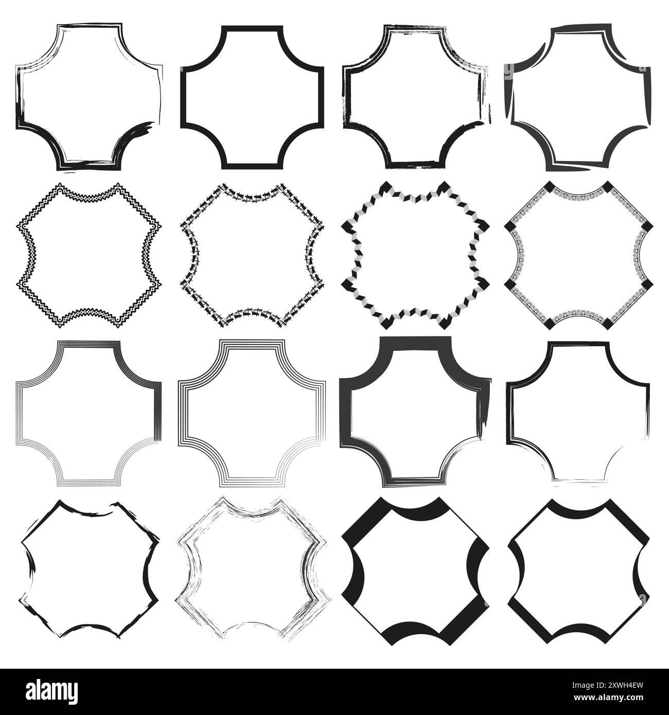 Octagonal border line hi-res stock photography and images - Alamy