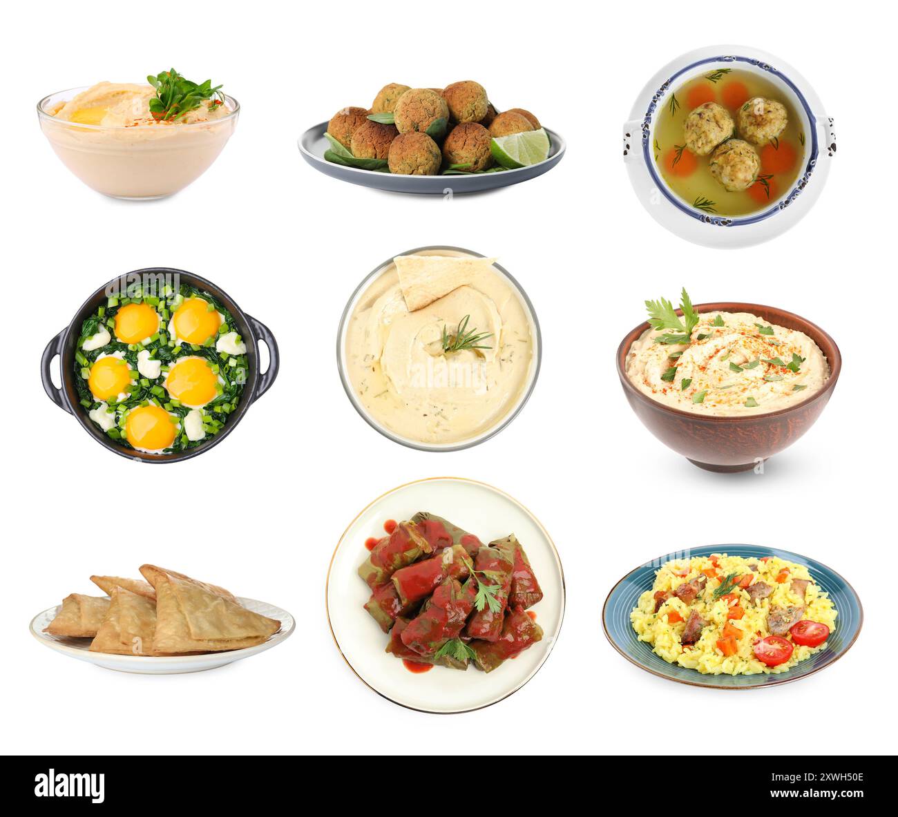 Hummus, samosas, falafel balls, sarma, matzo balls, shakshuka and pilaf ...