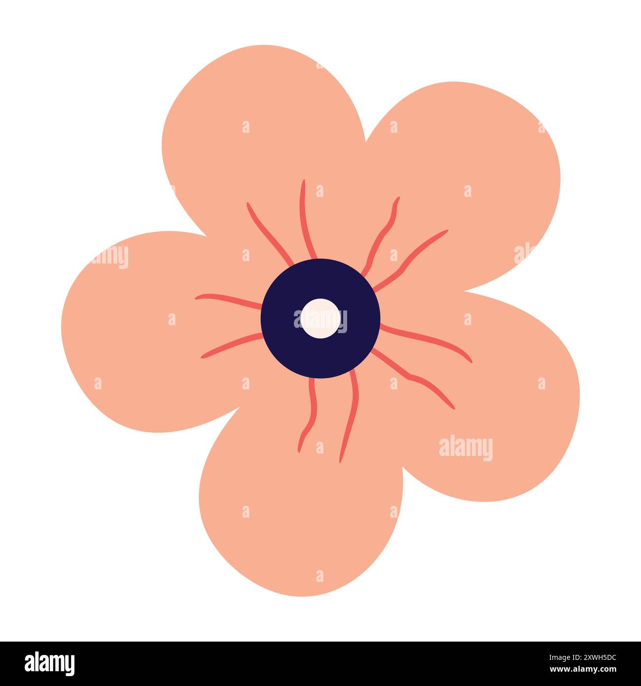Simple stylized flower Cut Out Stock Images & Pictures - Alamy