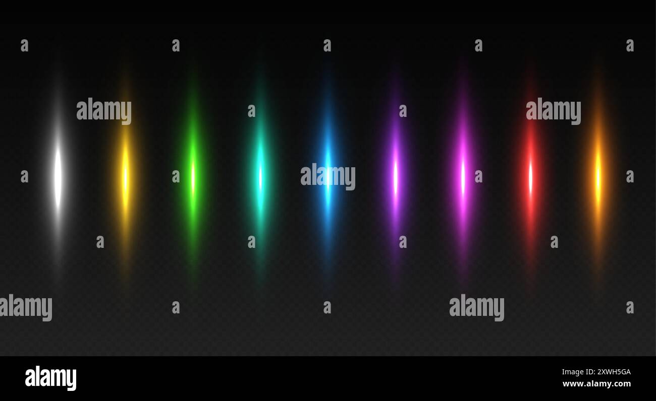 Glowing lines, neon in motion light effect. Shiny beam or ray, abstract ...