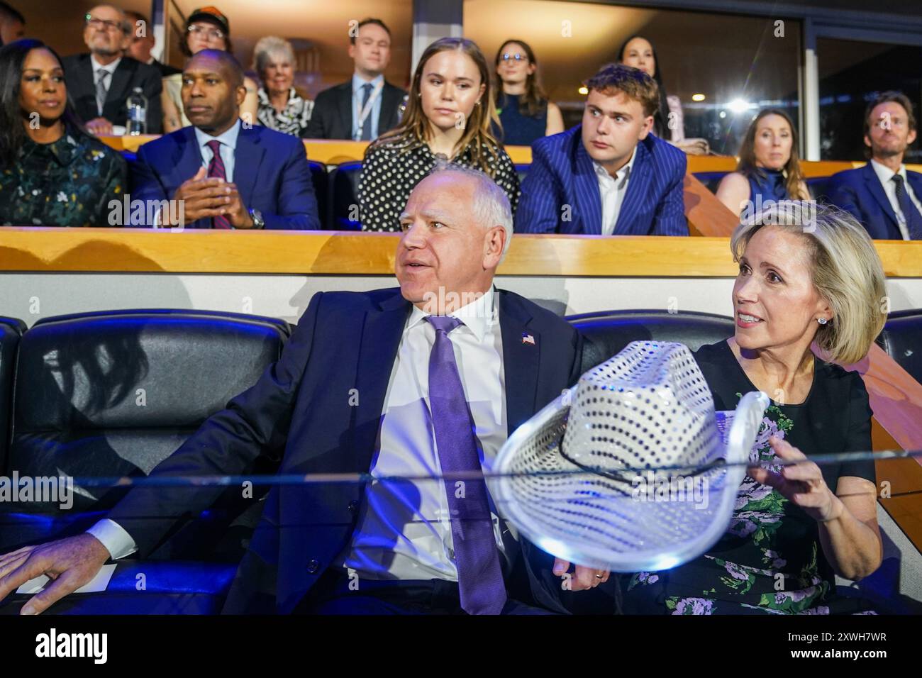 Chicago, USA. 19th Aug, 2024. Tim Walz, Governor of Minnesota and Gwen ...