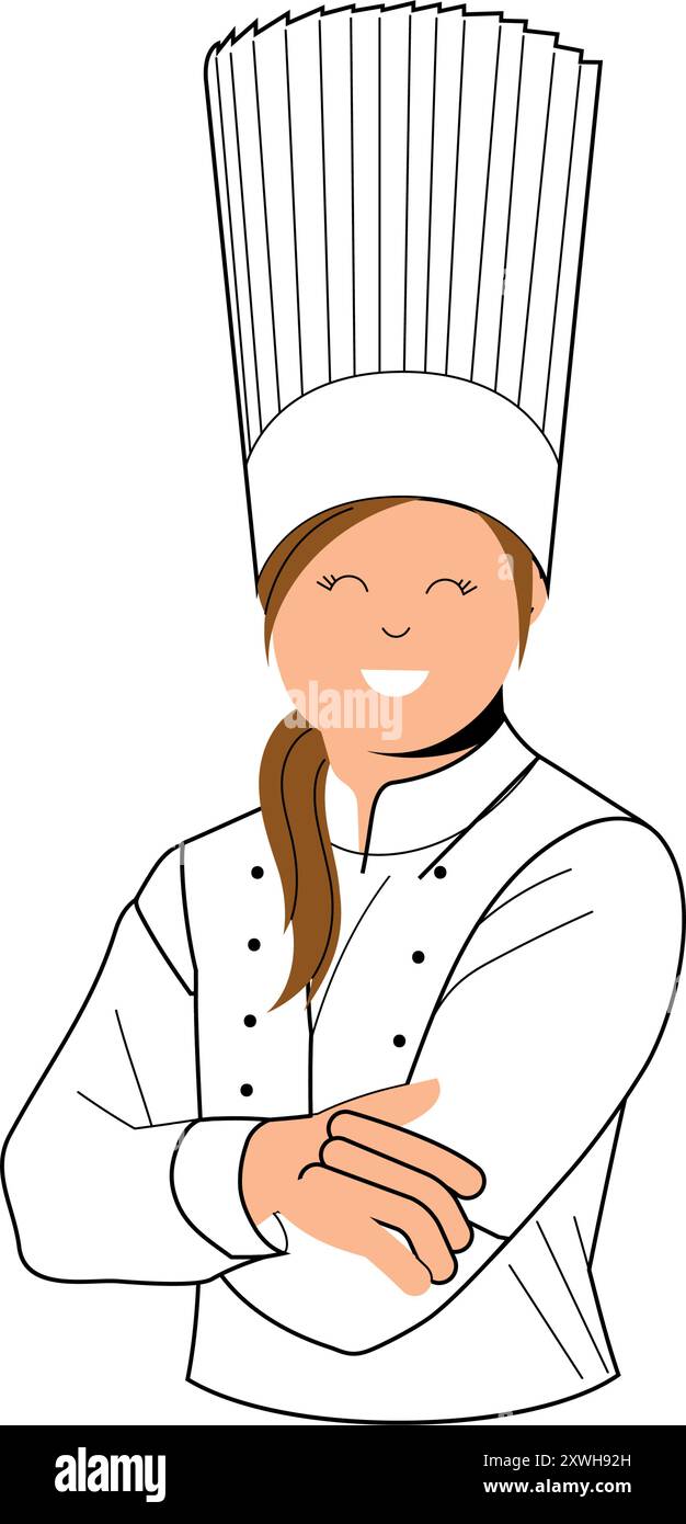 Female chef character worker hi-res stock photography and images - Alamy
