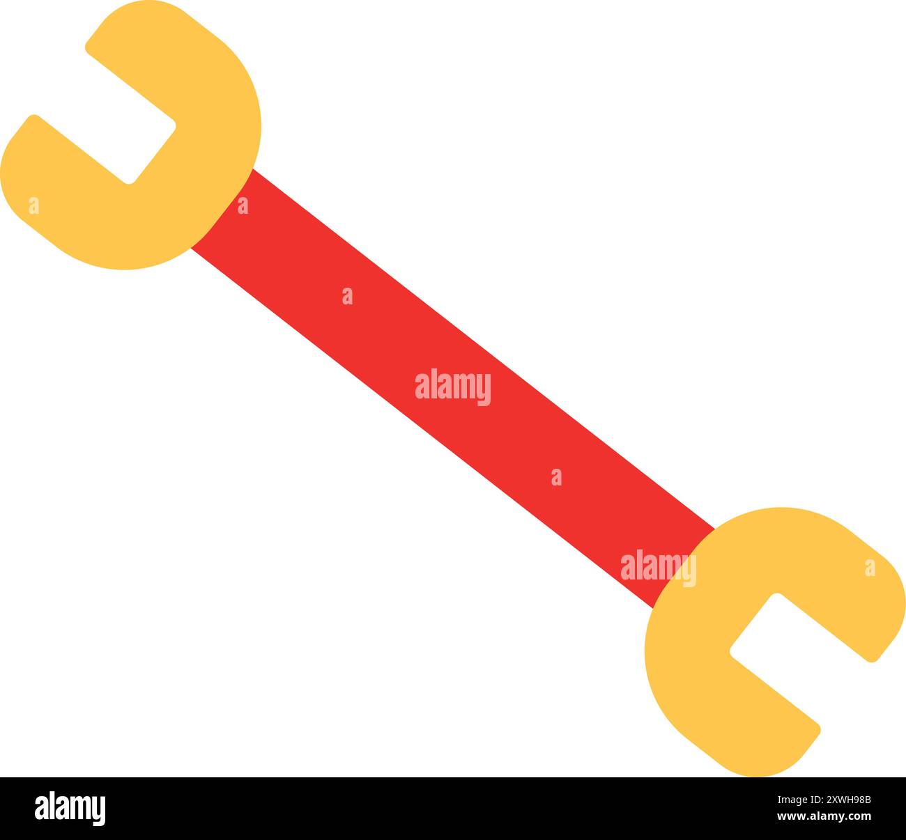 Red and yellow wrench graphic on white background Vector Stock Vector ...