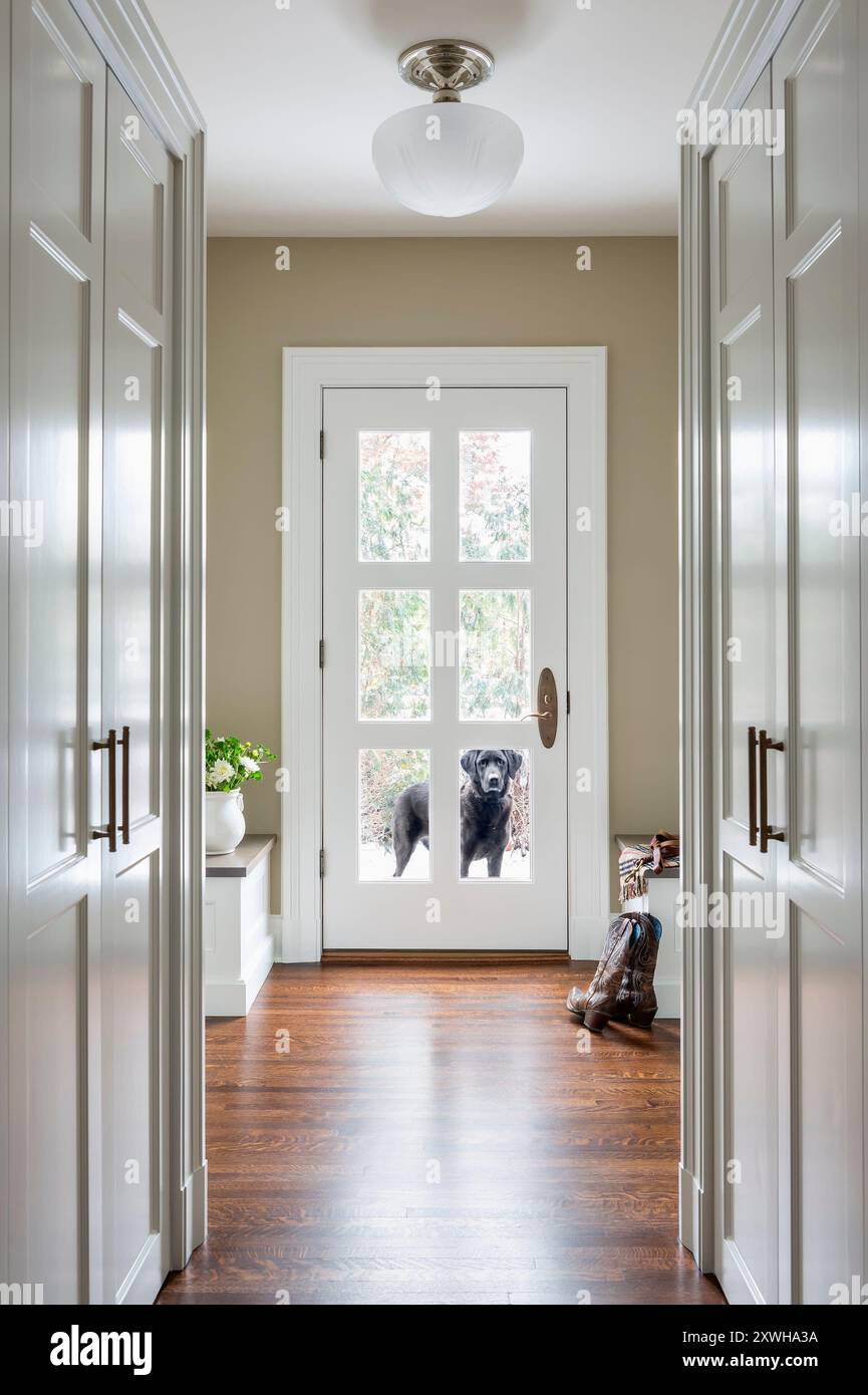 Storage space on either side of hall hi-res stock photography and ...