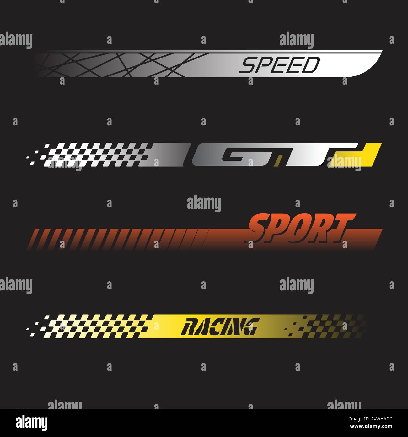 Sport gradient decals set Stock Vector Image & Art - Alamy