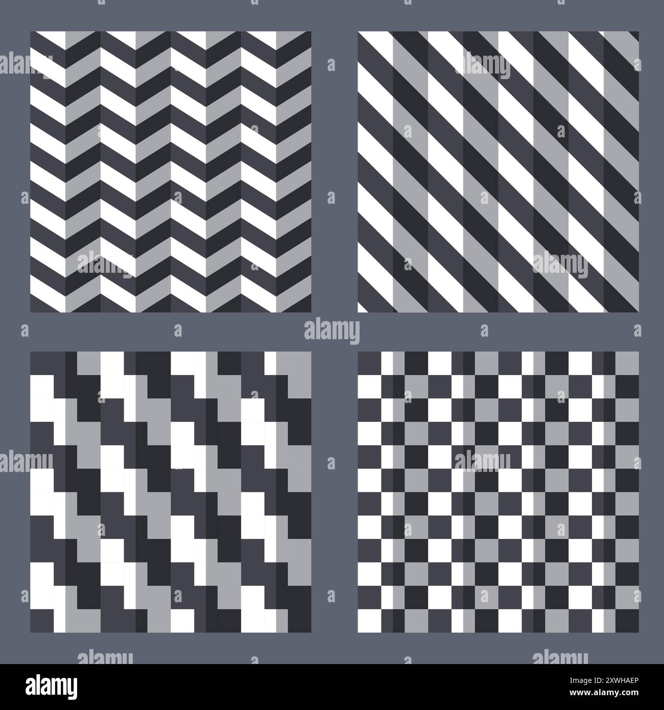 Checkered white patterns set Stock Vector Image & Art - Alamy