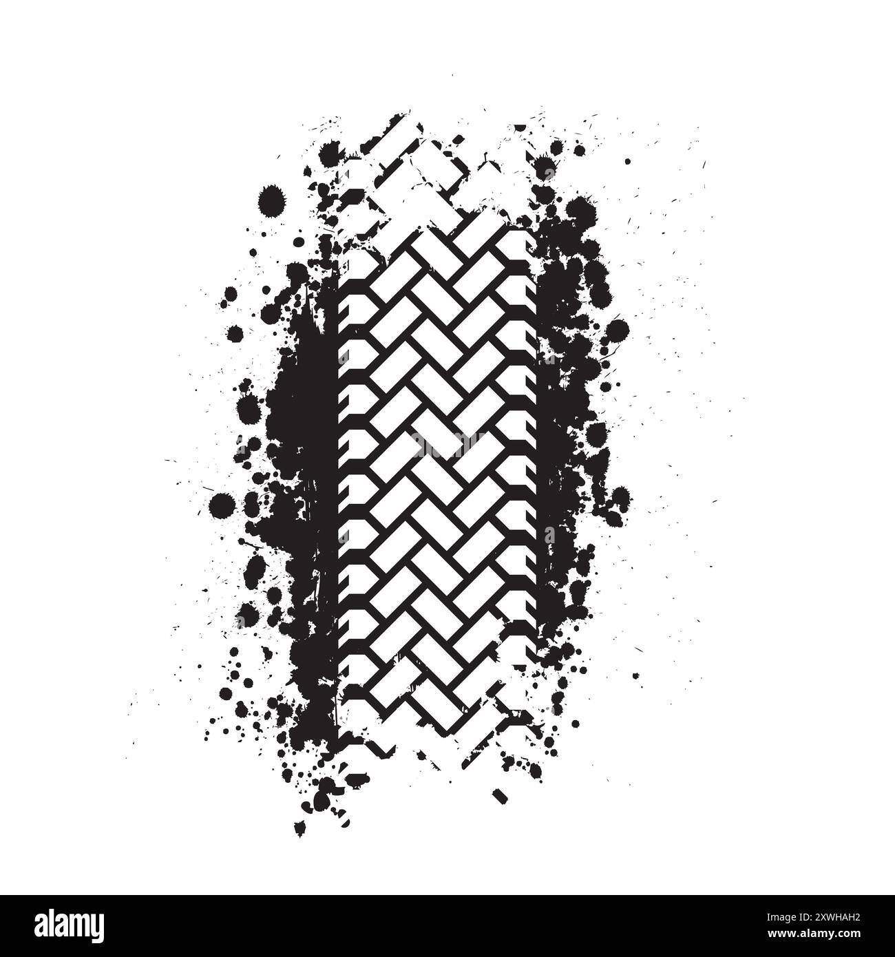 Black grunge ink blots truck tire track Stock Vector Image & Art - Alamy