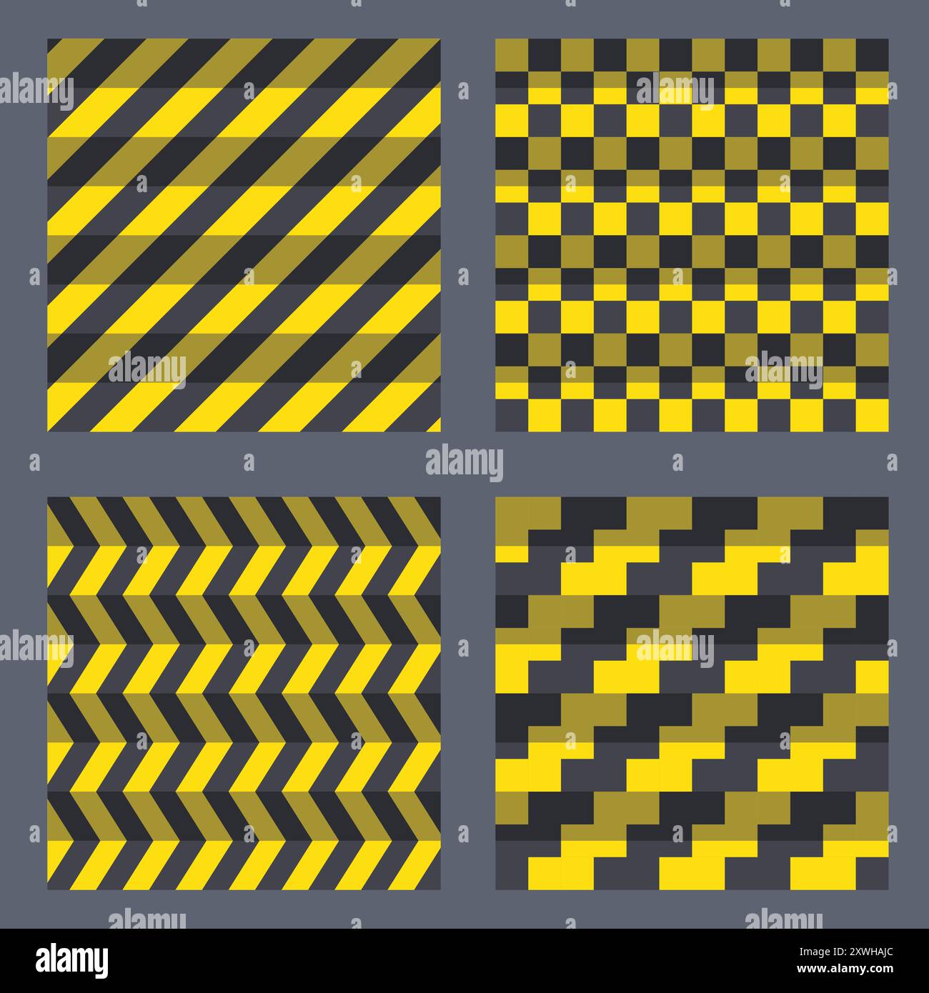 Checkered yellow patterns set Stock Vector Image & Art - Alamy