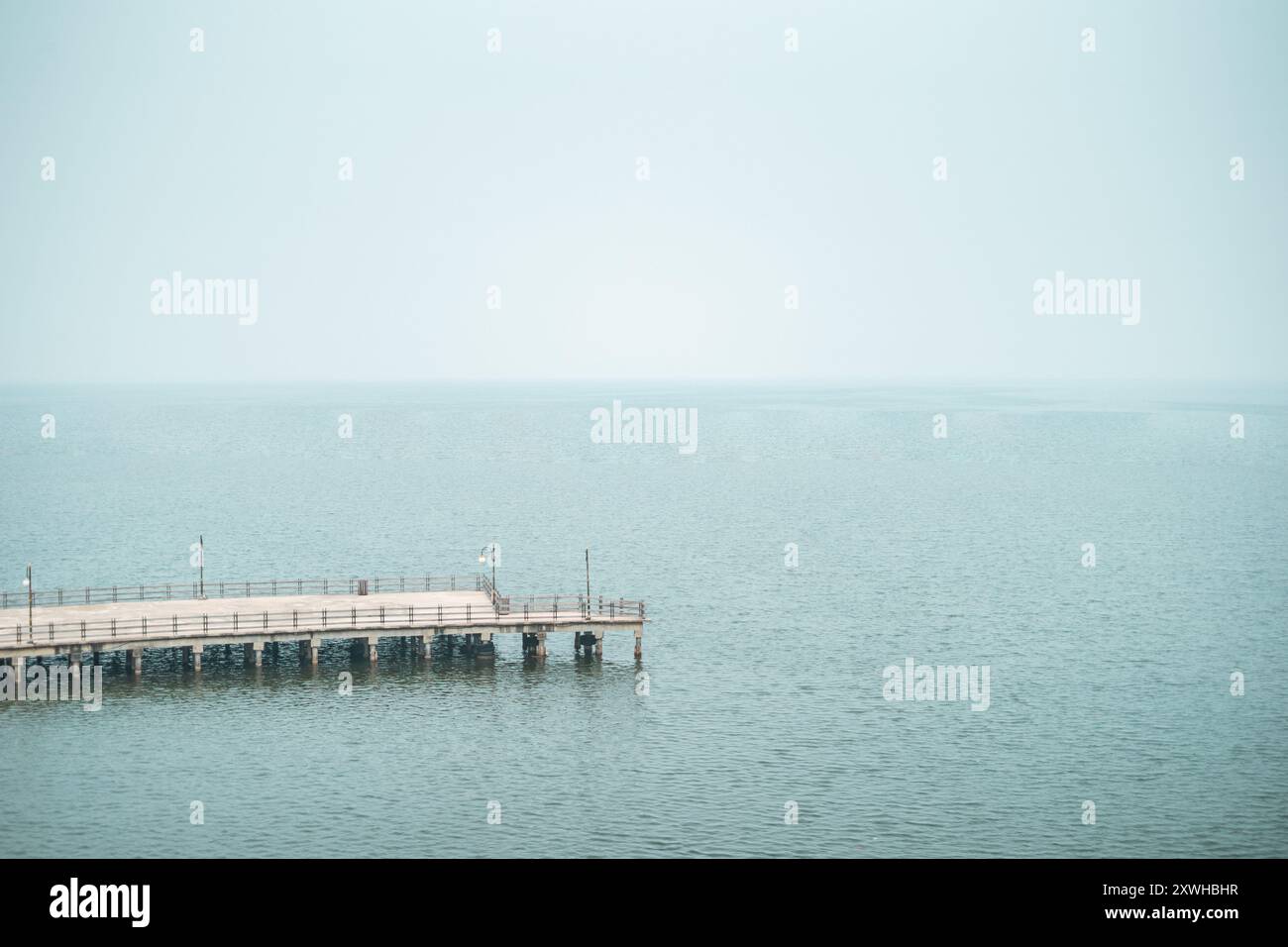 The edge of a bridge with an unlimited view of a Sea Stock Photo - Alamy