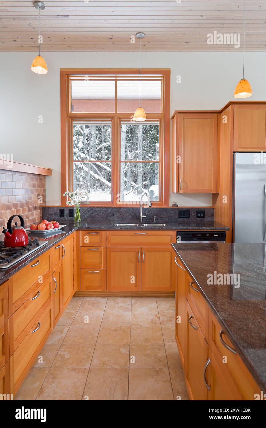 Custom white stained pine ceiling hi-res stock photography and images ...