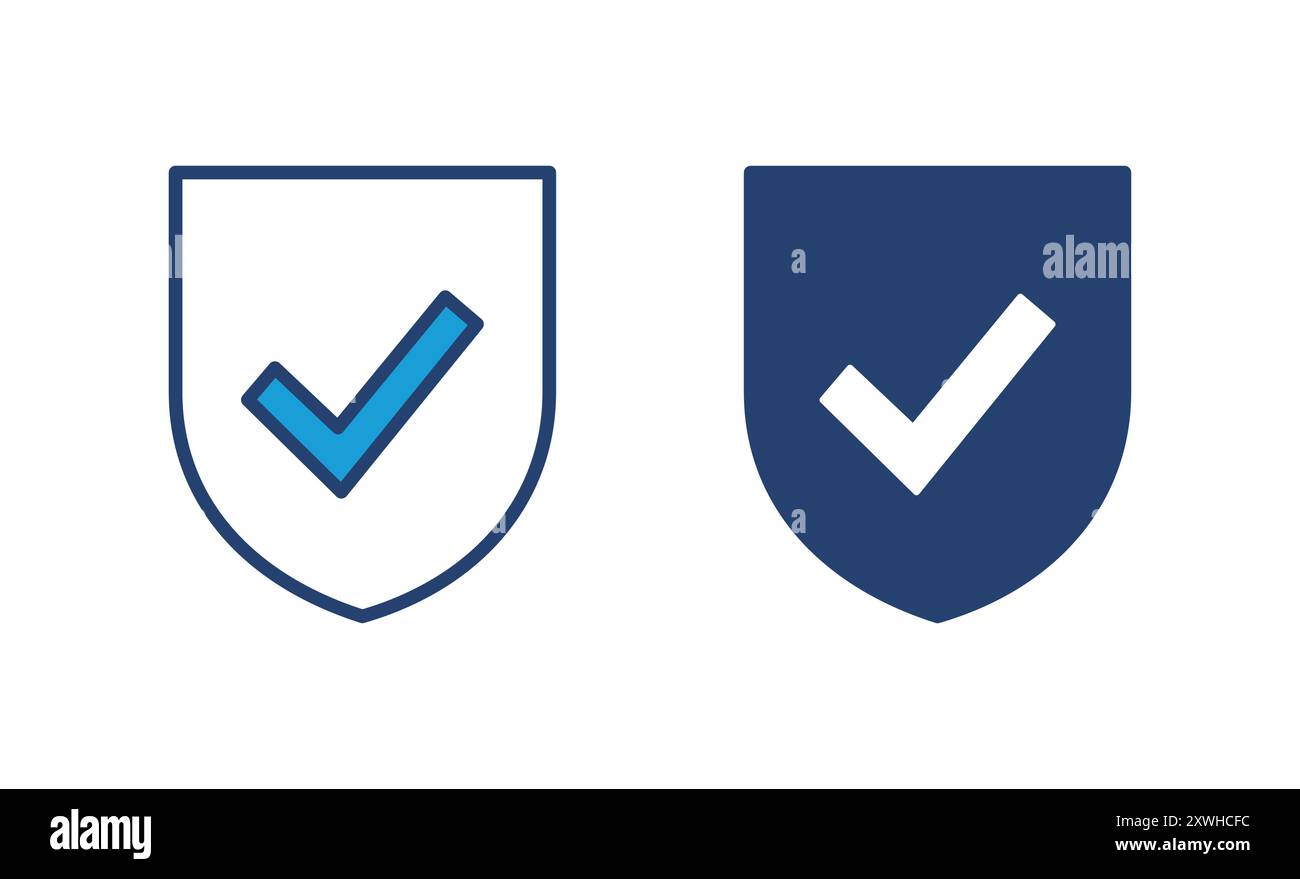 Shield check mark icon vector. Protection approve sign. Safe icon vector Stock Vector Image ...