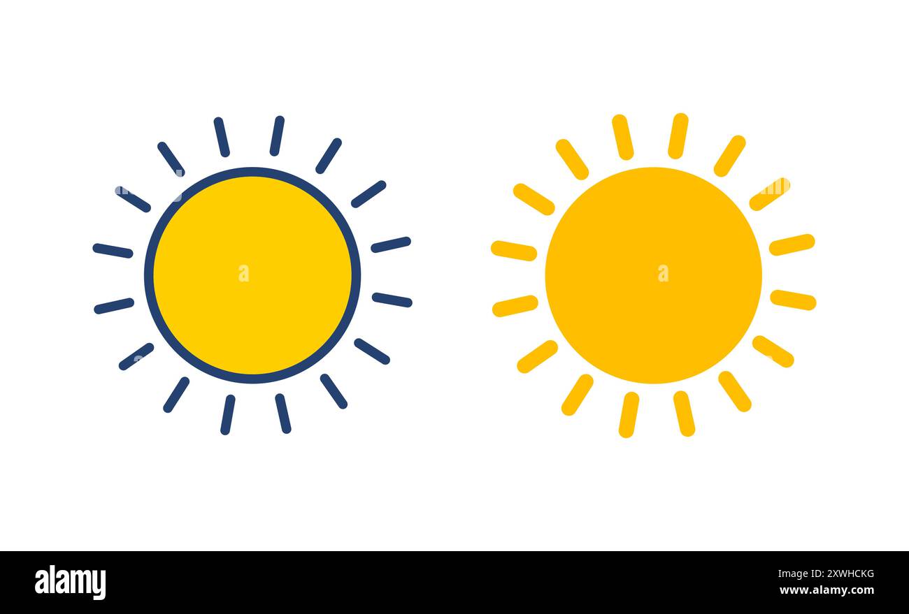 Sun icon vector. Brightness Icon vector Stock Vector Image & Art - Alamy