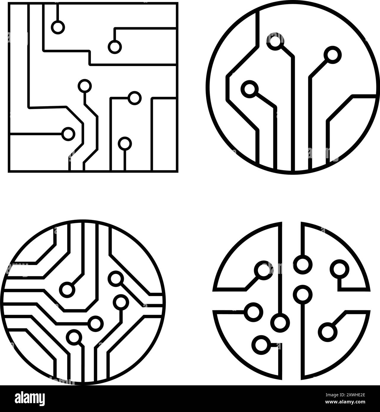Circuit board icon element design Stock Vector Image & Art - Alamy