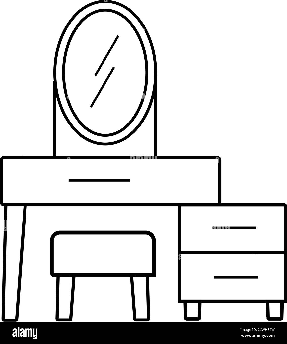 Bed dressing table Stock Vector Images - Alamy