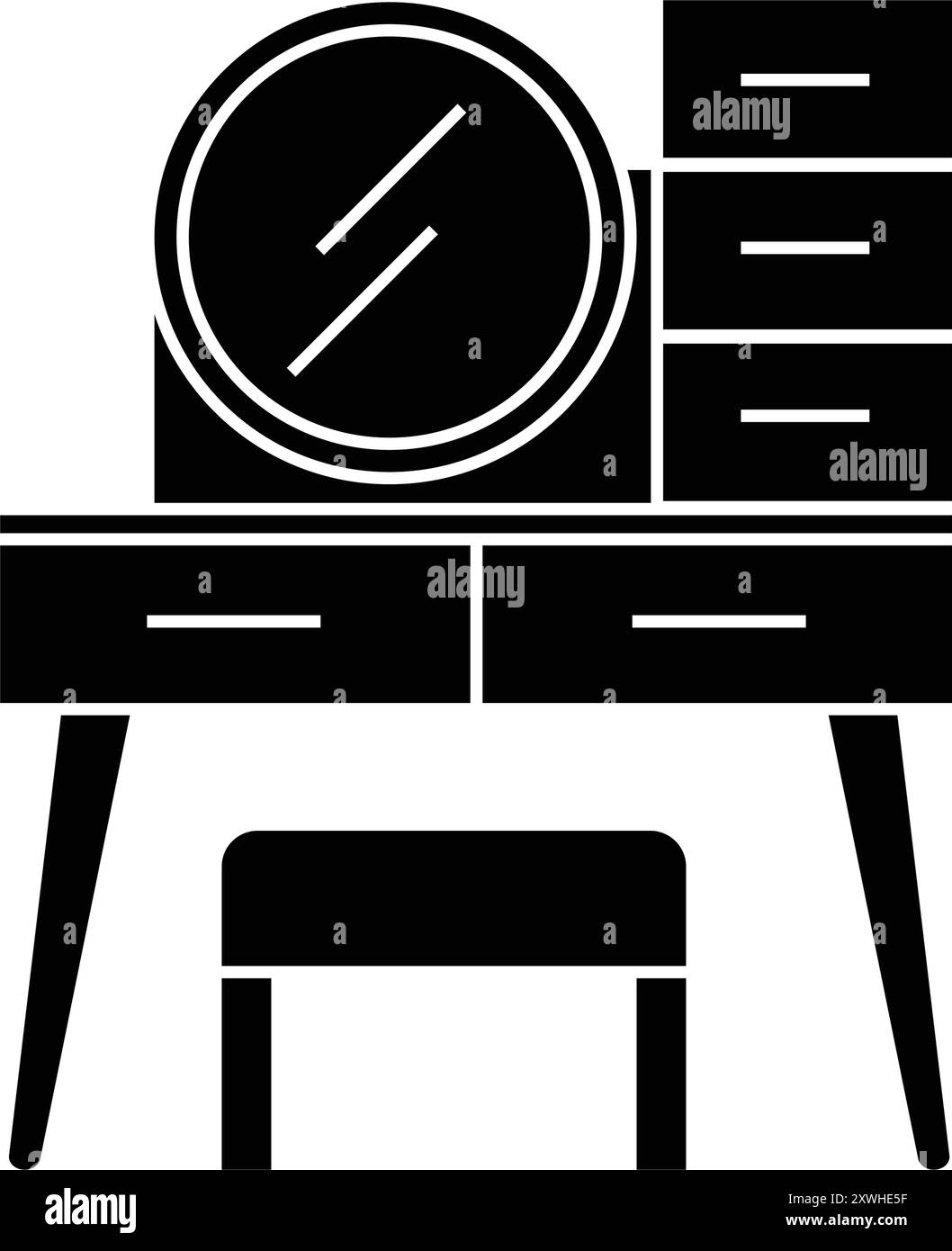 dressing table icon illustration element design Stock Vector Image ...
