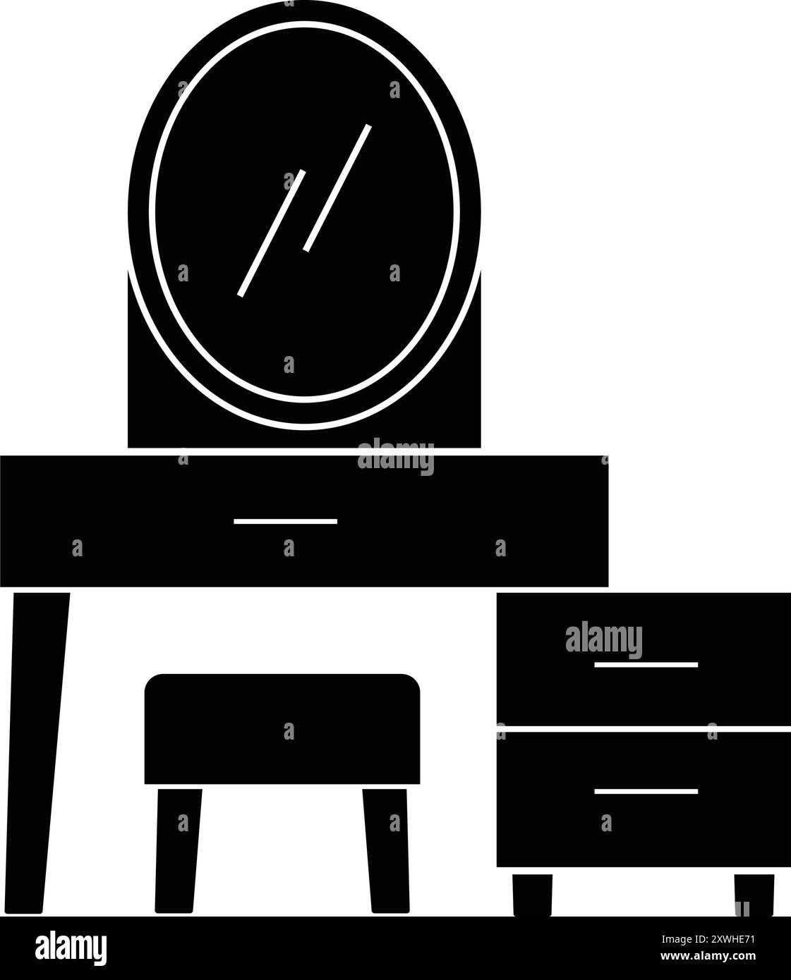 Bed dressing table Stock Vector Images - Alamy