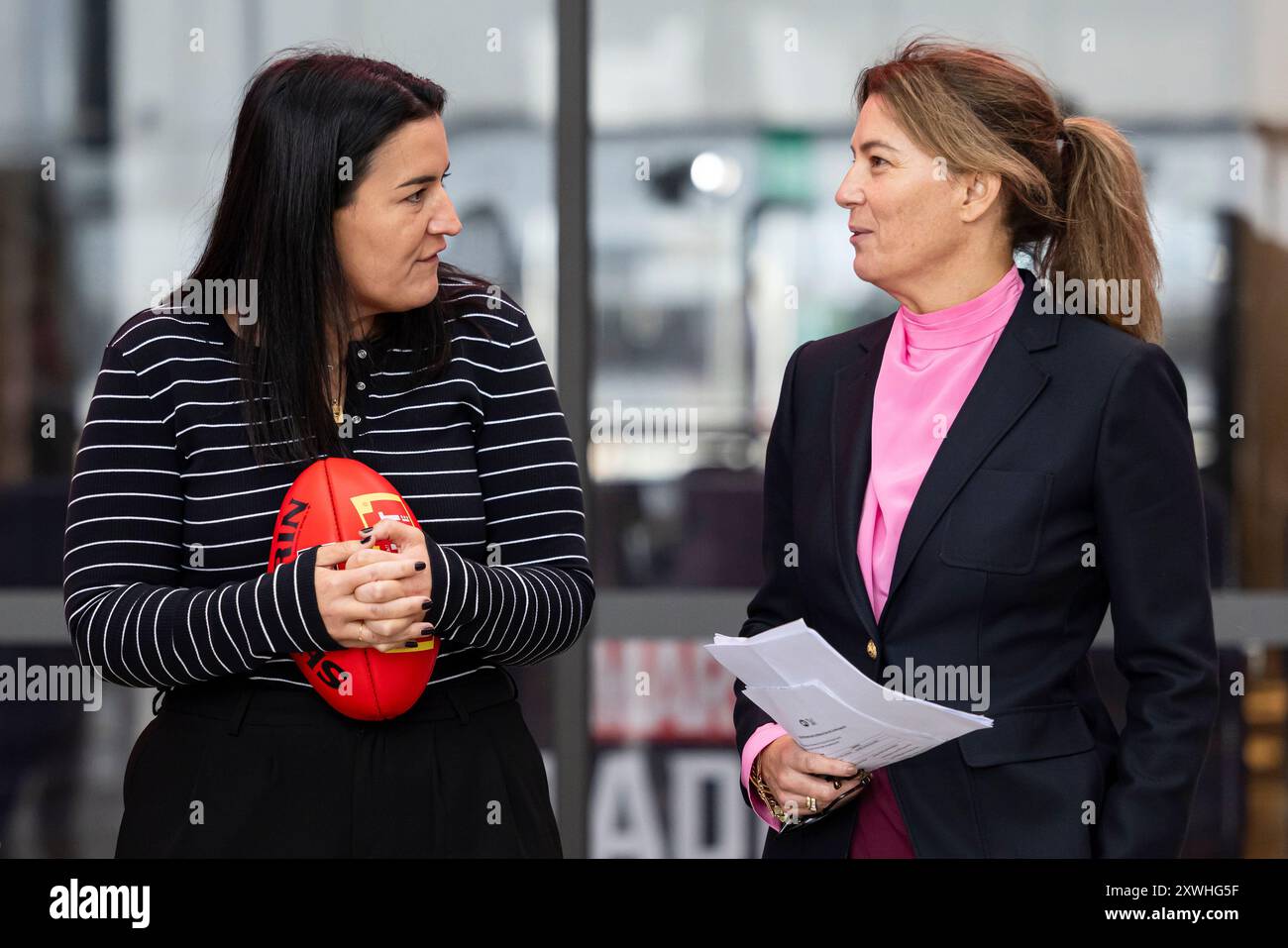 Melbourne, Australia. 20th Aug, 2024. AFL General Manager Laura Kane ...