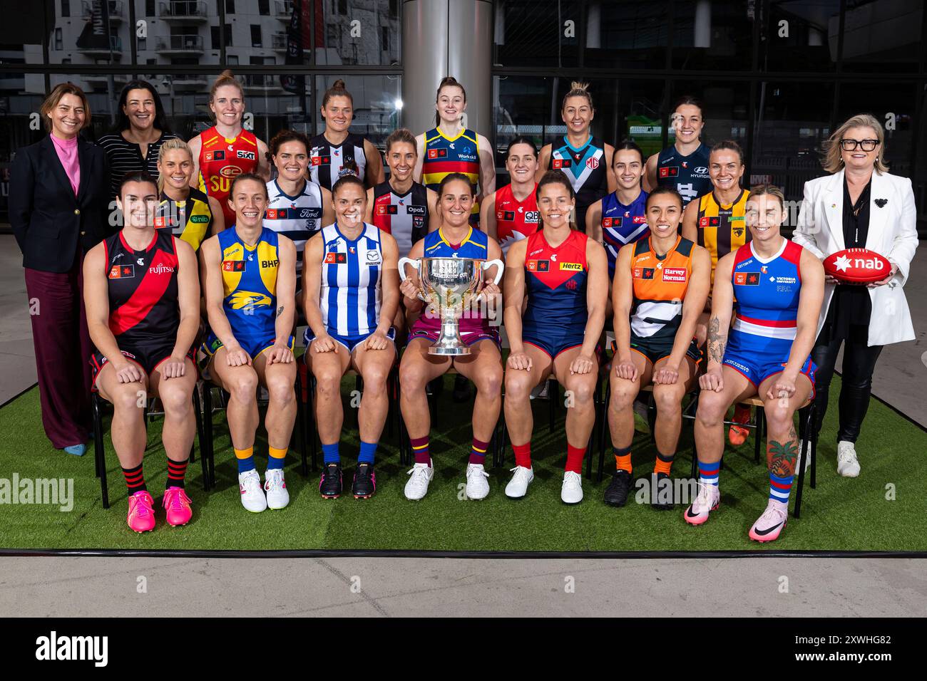 Melbourne, Australia. 20th Aug, 2024. AFLW General Manager Emma Moore ...