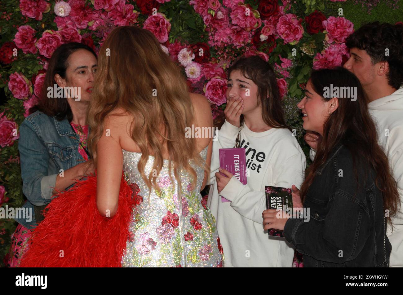 London, UK. Blake Lively with fans at the It Ends With Us UK premiere ...
