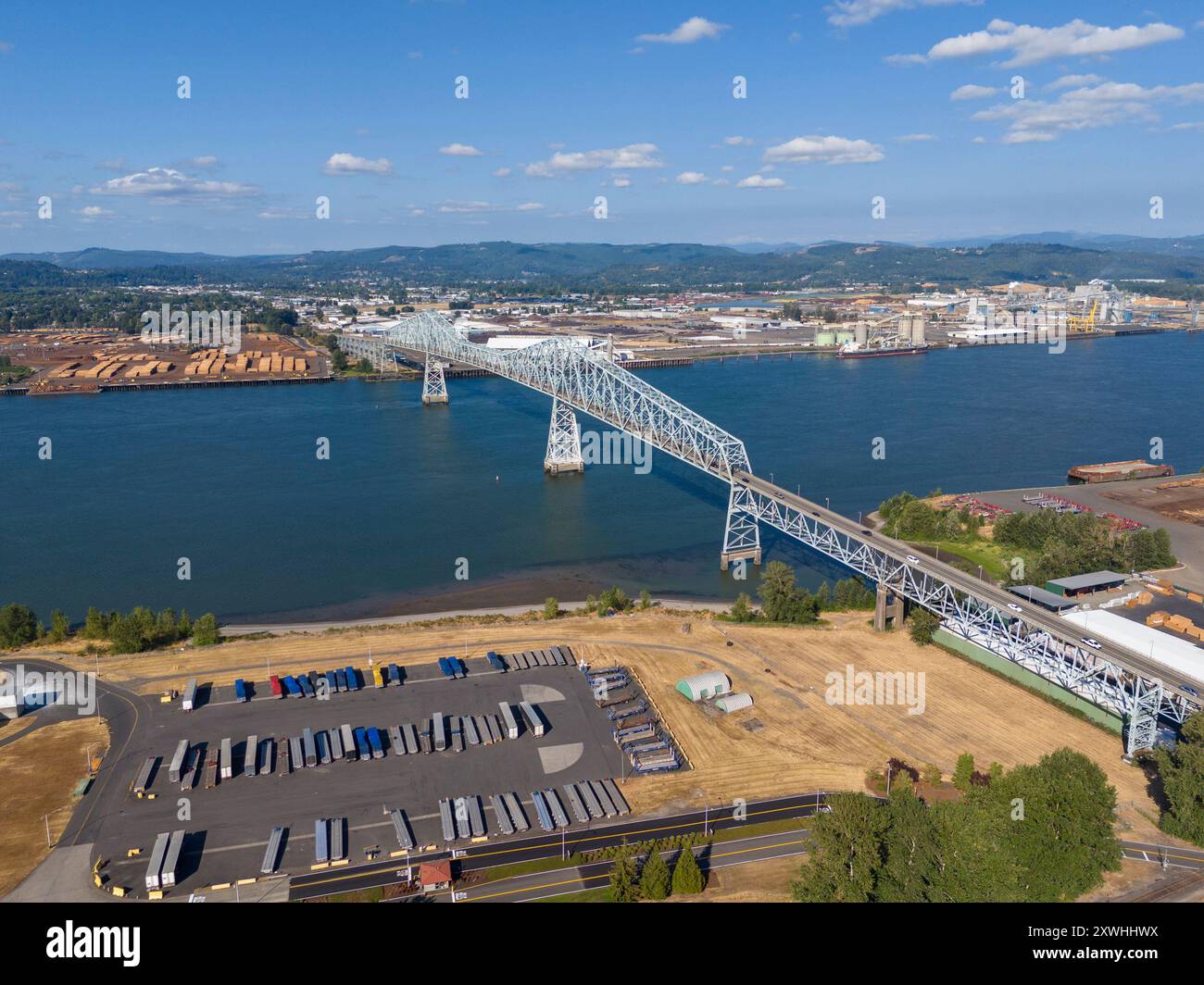 Rainier, Oregon, USA. 25th July, 2024. The Lewis and Clark Bridge is a ...