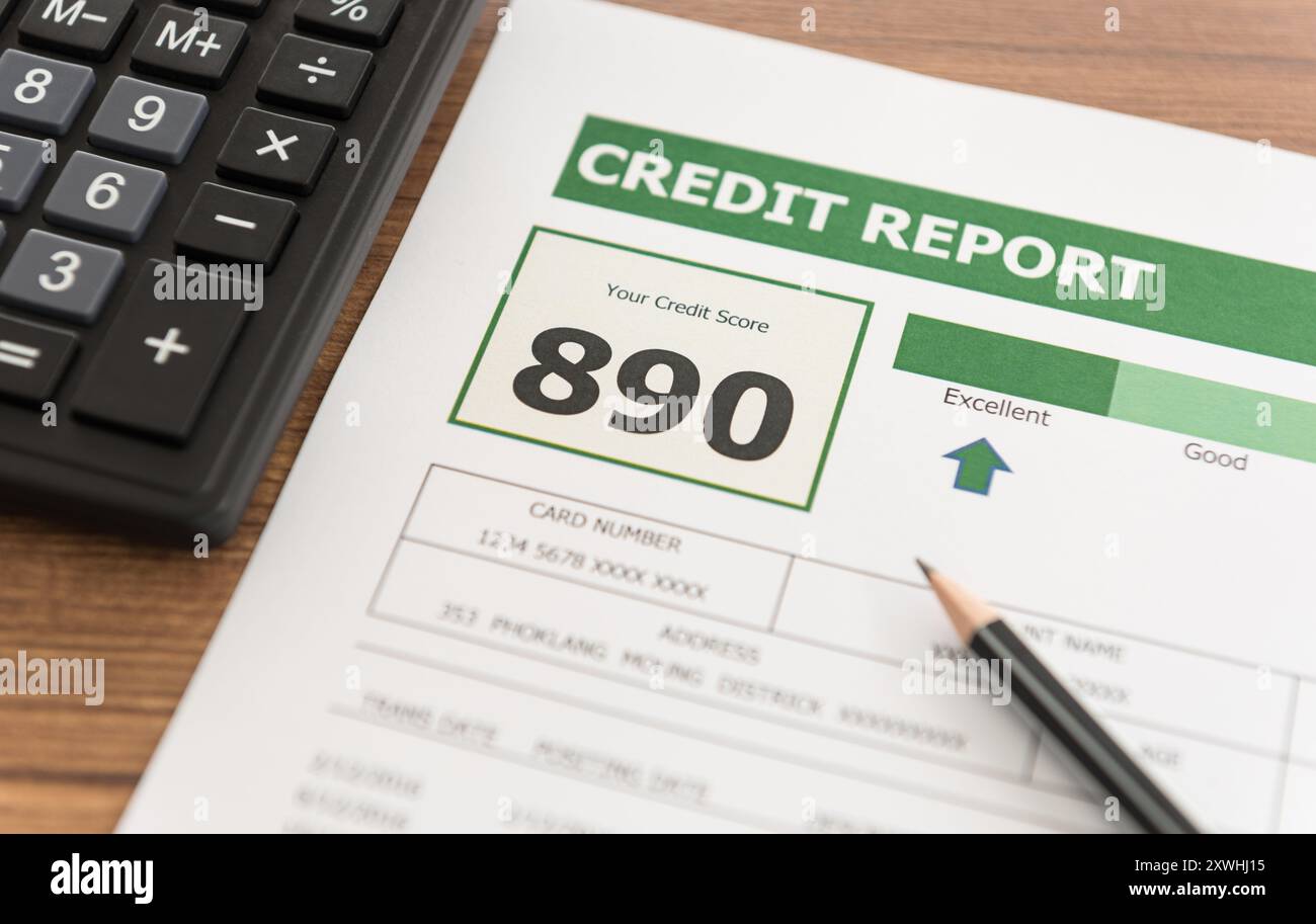 Credit history report hi-res stock photography and images - Alamy