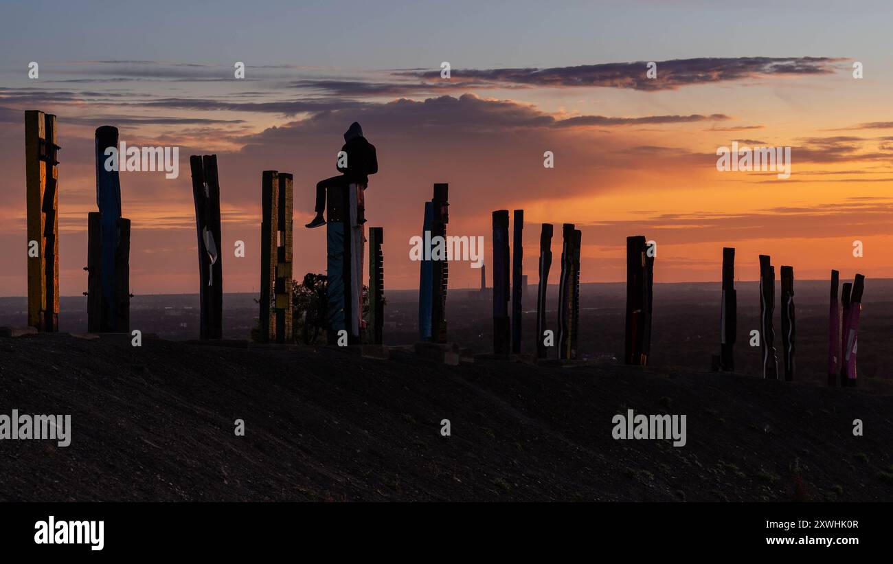 sunset on a miming dump Stock Photo - Alamy