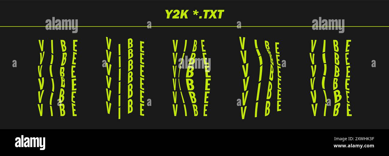 Collection psychedelic written words - VIBE. Psychedelic retro ...