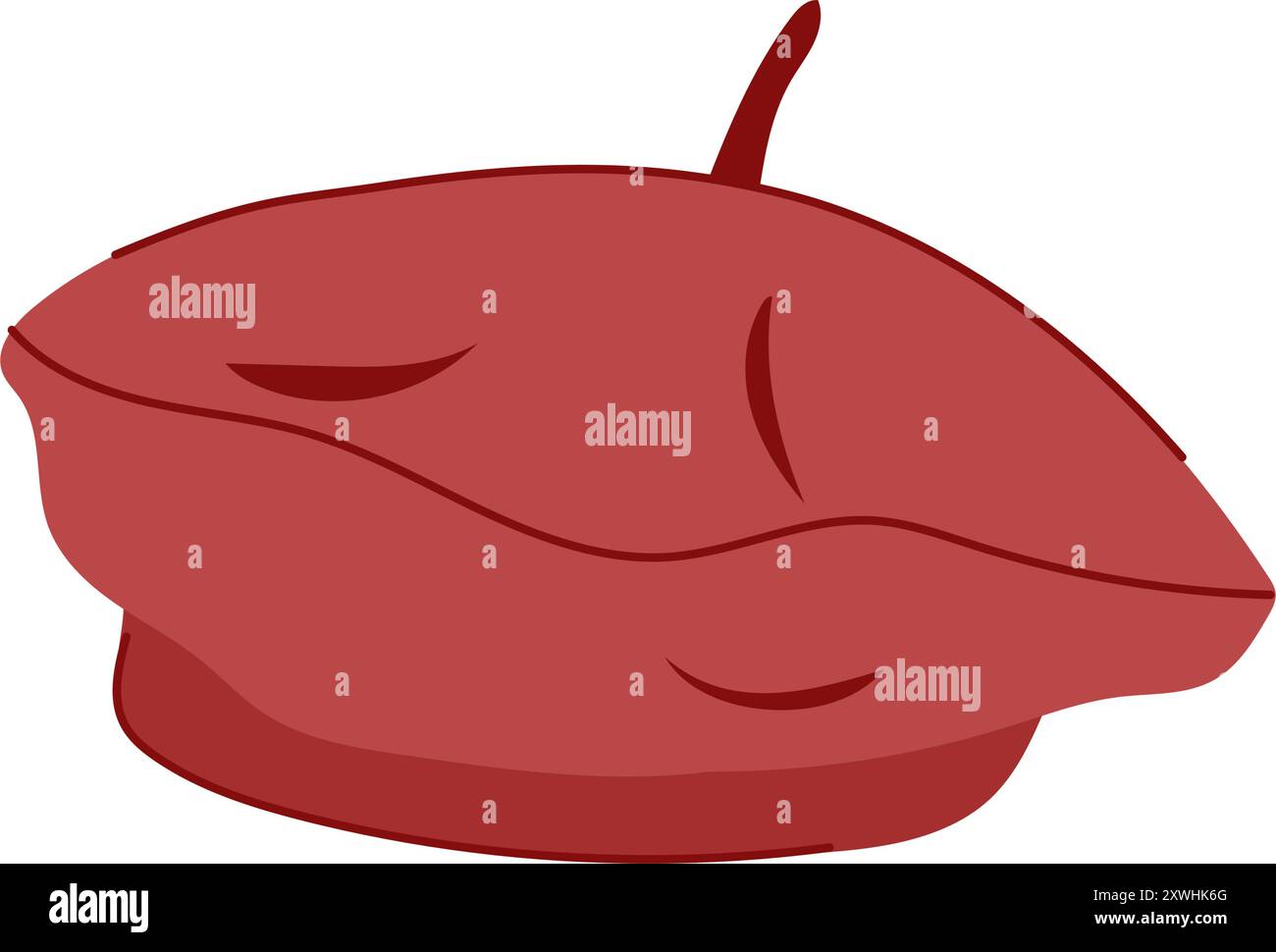 chic beret cartoon vector illustration Stock Vector Image & Art - Alamy