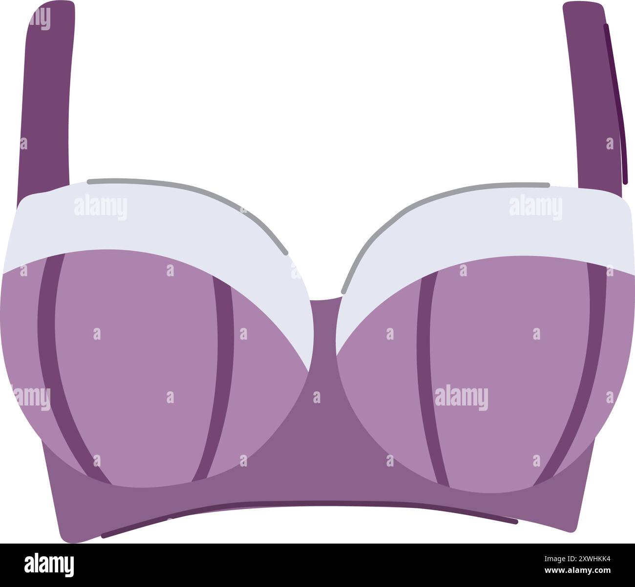 strapless bra modern cartoon vector illustration Stock Vector Image ...