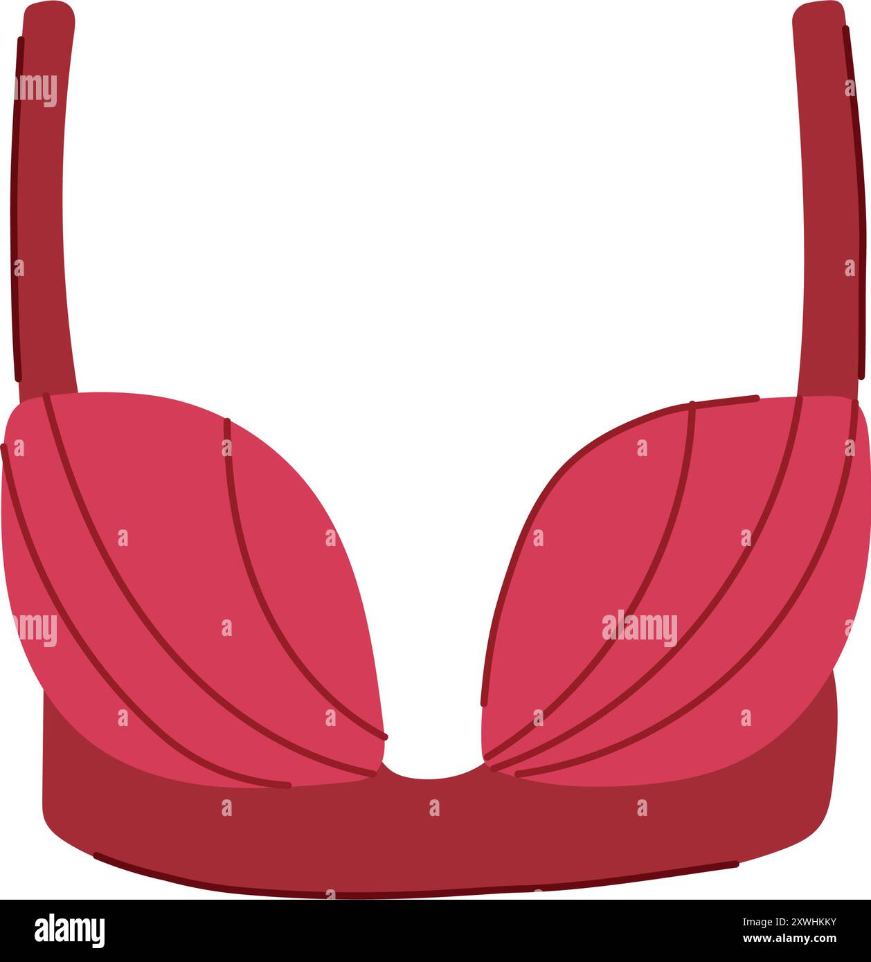 plunge bra modern cartoon vector illustration Stock Vector Image & Art ...