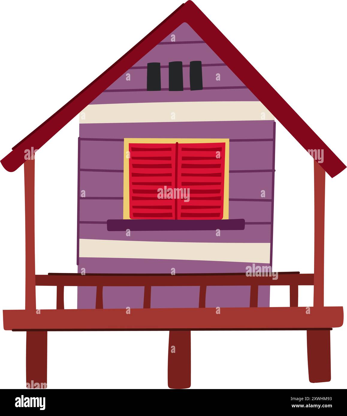 porch bungalow cartoon vector illustration Stock Vector Image & Art - Alamy