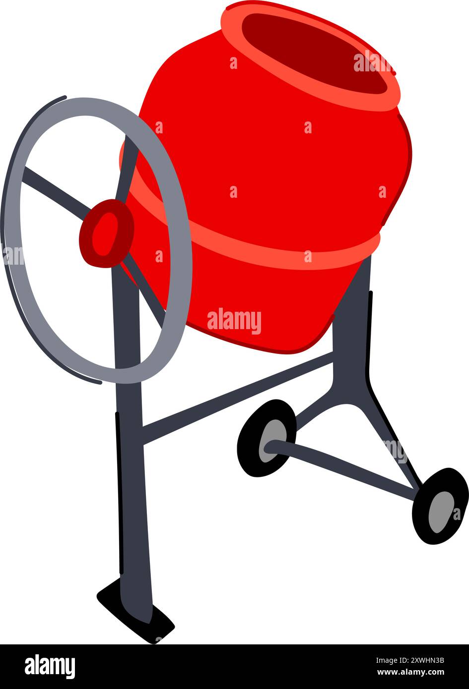 water concrete mixer cartoon vector illustration Stock Vector Image ...