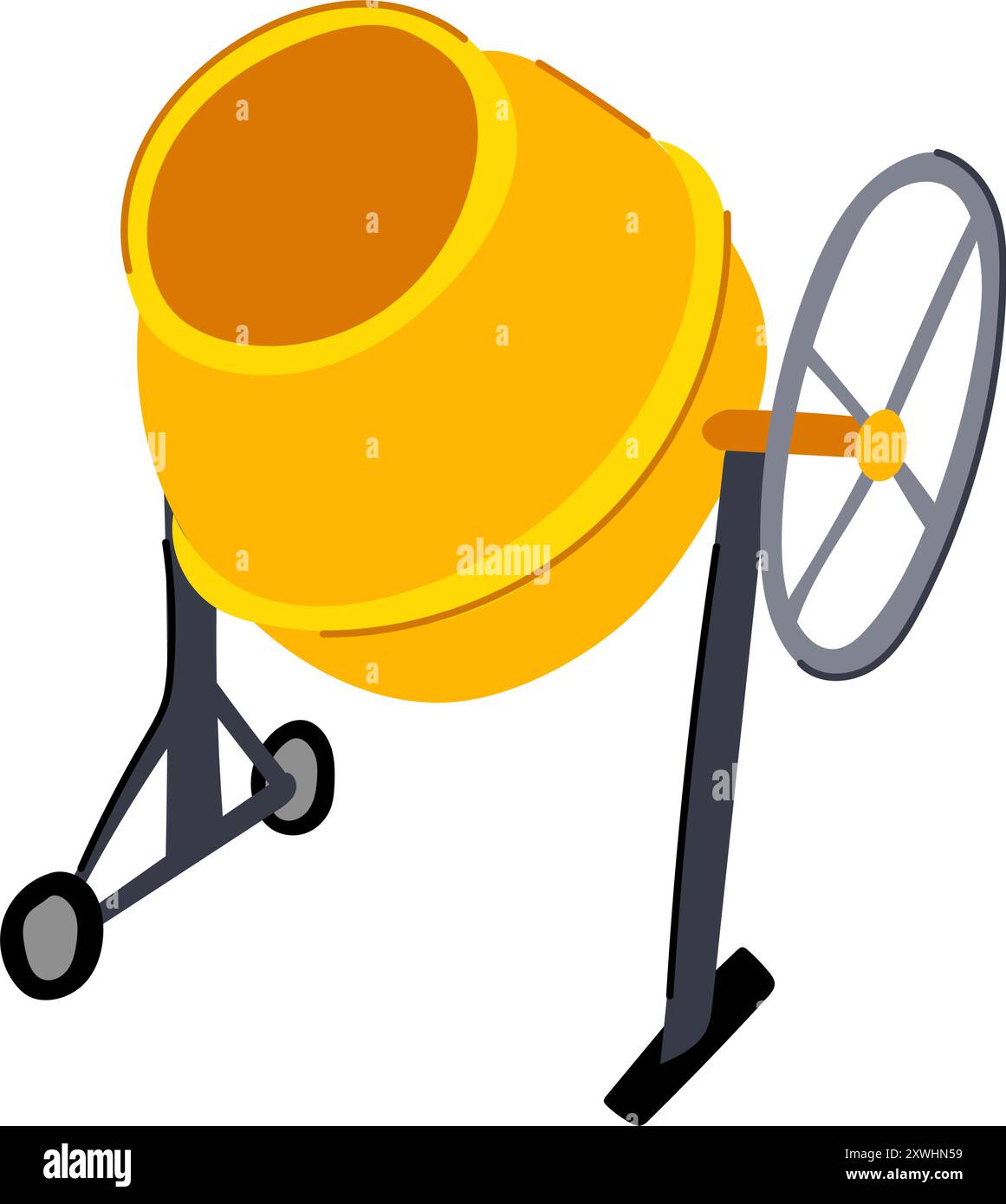 aggregate concrete mixer cartoon vector illustration Stock Vector Image ...