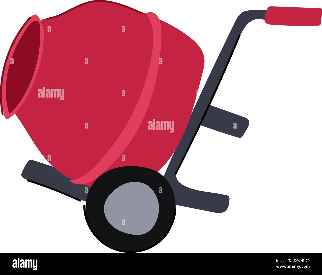 batch concrete mixer cartoon vector illustration Stock Vector Image ...