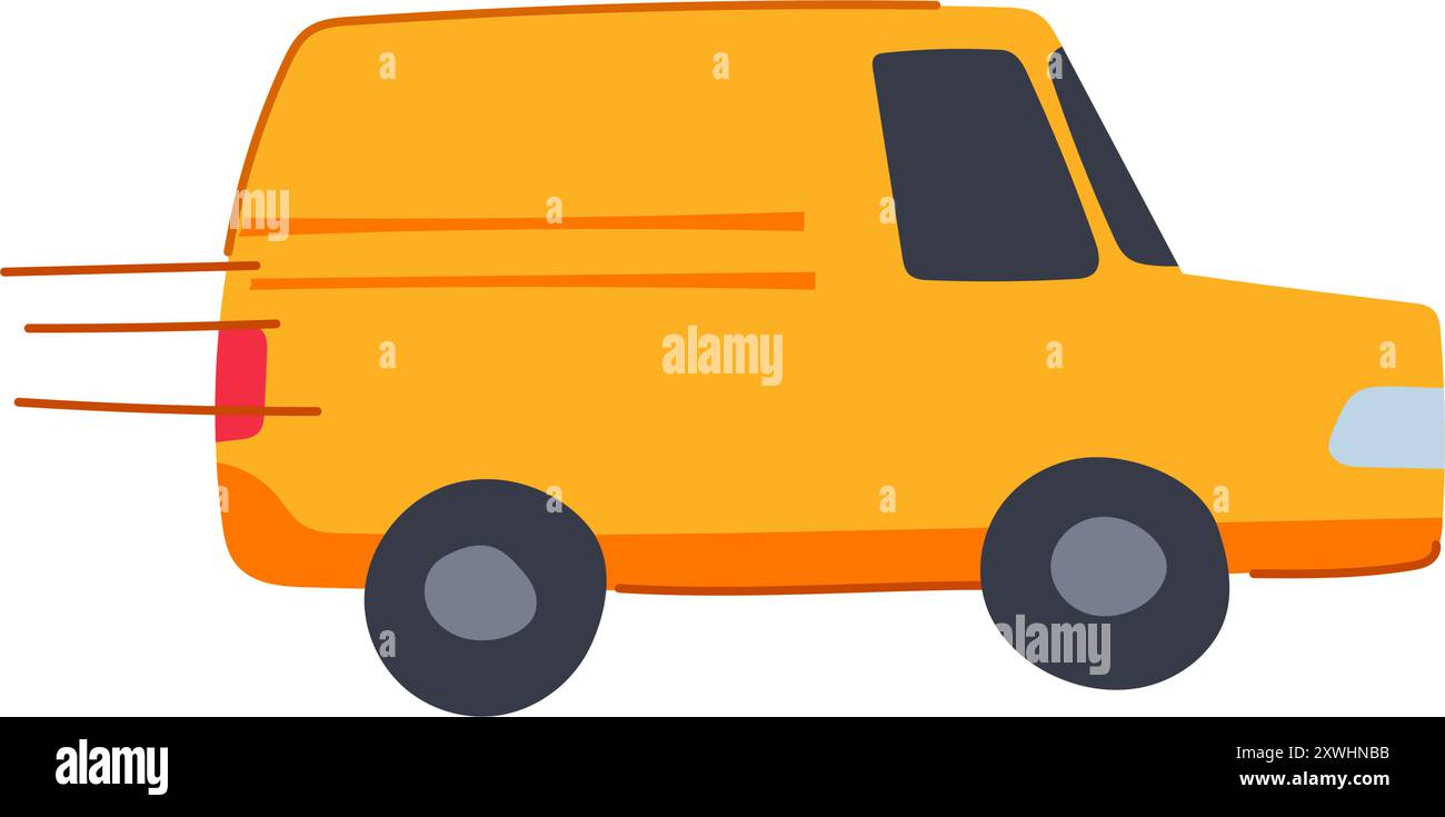 shipping delivery truck cartoon vector illustration Stock Vector Image ...